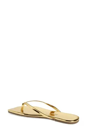 Tkees Lily Square Toe Flip Flop - Gold