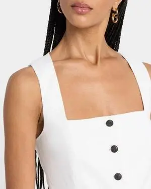 Rag & Bone Mariana Linen Vest - White