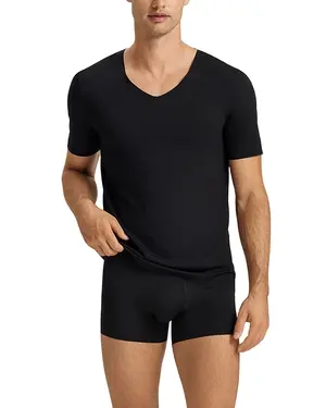 Hanro Clean Cut Boxer Briefs - Black