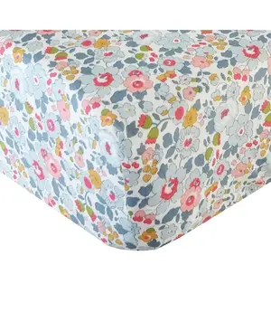 COCO & WOLF Liberty Fabric Fitted Sheet - Betsy Grey