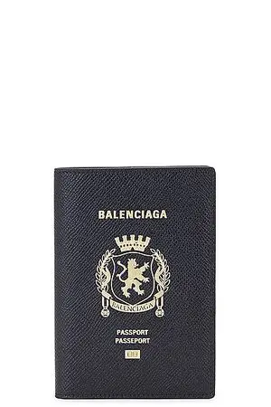 Balenciaga Passport Holder Wallet - Black