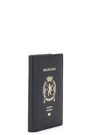 Balenciaga Passport Holder Wallet - Black