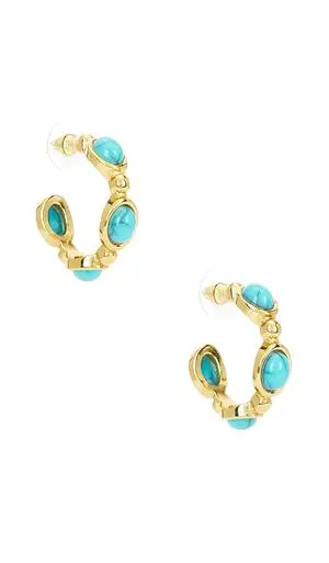 PETIT MOMENTS Bari Hoops - Turquoise
