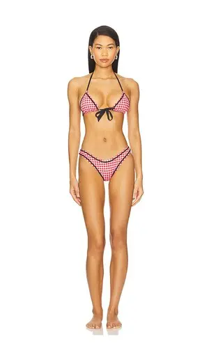 Frankies Bikinis Dove Bikini Bottom - Cherry Picnic