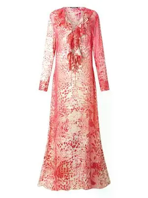 Roberto Cavalli Jaguar-print Midi Dress - Red