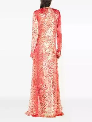 Roberto Cavalli Jaguar-print Midi Dress