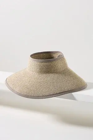 San Diego Hat Wide-brim Straw Visor - Grey