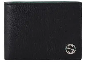 Gucci Interlocked Gg Bifold Wallet 6 Card Slot - Black/green