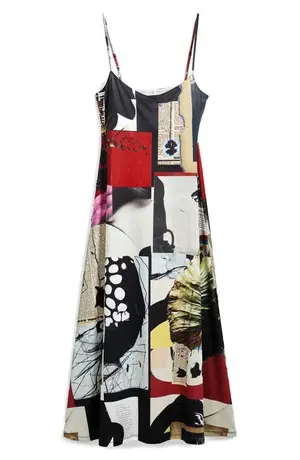 Desigual Mix Print Midi Dress