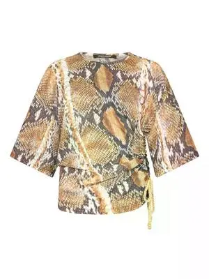 Roberto Cavalli Snakeskin-print T-shirt