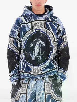 Roberto Cavalli Printed Cotton Hoodie