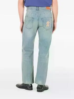 Roberto Cavalli Logo-embroidered Jeans