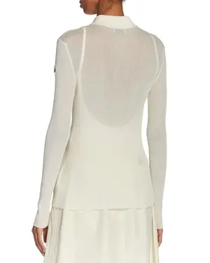 Moncler Semi Sheer Polo Top