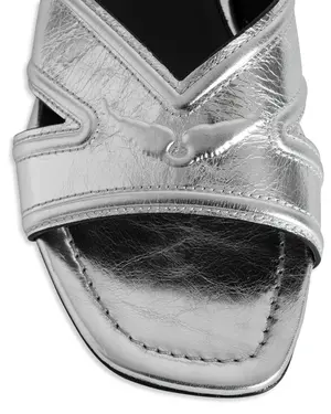 Zadig&Voltaire Azora Slide Sandals - Silver