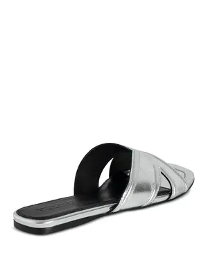 Zadig&Voltaire Azora Slide Sandals - Silver