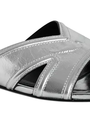 Zadig&Voltaire Azora Slide Sandals - Silver