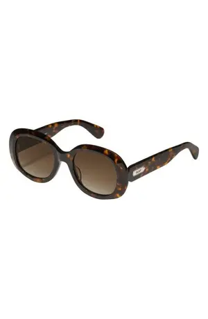 Quay Impromptu Round Frame Sunglasses - Neutral Tort/ Brown
