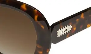 Quay Impromptu Round Frame Sunglasses - Neutral Tort/ Brown