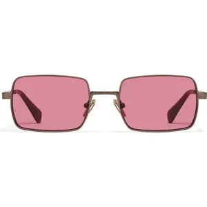 Quay QUAY DND 55mm Square Sunglasses Chocolate/magenta