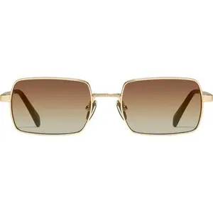 Quay Dnd 55mm Square Sunglasses - Gold/ Sepia