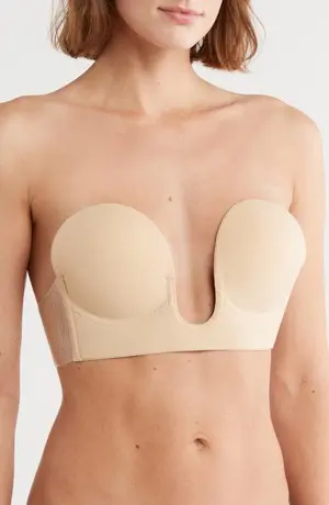 NORDSTROM RACK Backless Strapless Adhesive Underwire Bra - Beige