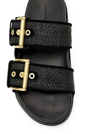 ALLSAINTS Sian Raffia Two-strap Sandal