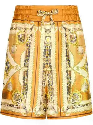 Roberto Cavalli Cotton Shorts - Orange