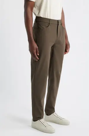 Zella Driver Slim Fit Five-pocket Trousers - Olive Tuscan