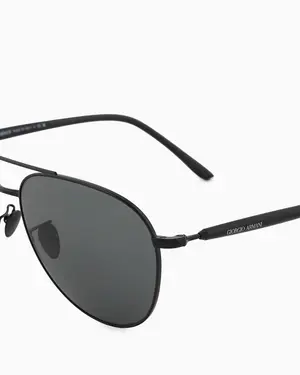 Giorgio Armani Aviator Sunglasses - Black
