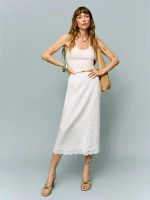 REFORMATION Felicity Linen Skirt