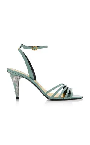 Valentino Garavani Ladycrush Leather Sandals Green