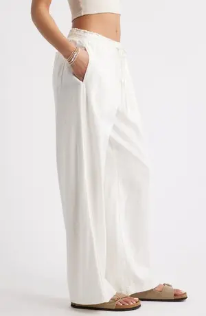 Bp. Linen Blend Drawstring Beach Pants