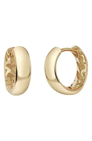 Bony Levy 14k Gold Textured Hoop Earrings - 14k Yellow Gold