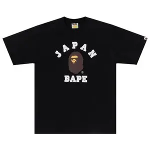 A BATHING APE Japan College City Tee - Black