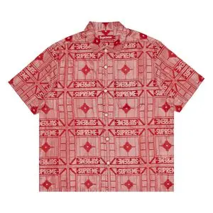 Supreme Tray Jacquard Short-sleeve Shirt - Red