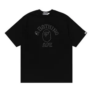 A BATHING APE Rhinestone College Relaxed Fit Tee