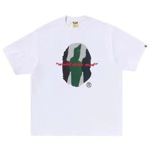 A BATHING APE Shark Seijin Ape Head Relaxed Fit Tee - White