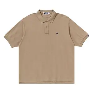 A BATHING APE Ape Head One Point Polo 'beige - Tan