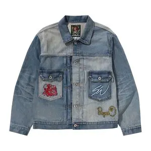 A BATHING APE X Sean Wotherspoon Crazy Denim Jacket - Blue