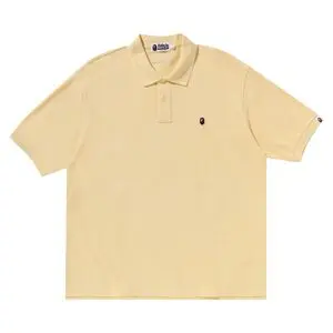 A BATHING APE Ape Head One Point Polo - Yellow