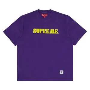 Supreme Stencil Embroidered Short-sleeve Top - Purple