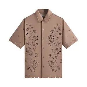 Kith Isaac Microsuede Button Down Shirt 'share - Pink