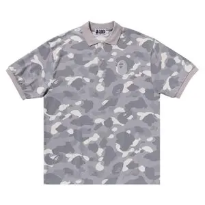 A BATHING APE City Camo Large Ape Head Polo Relaxed Fit - Grey