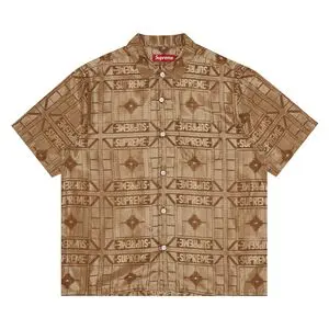 Supreme Tray Jacquard Short-sleeve Shirt - Tan