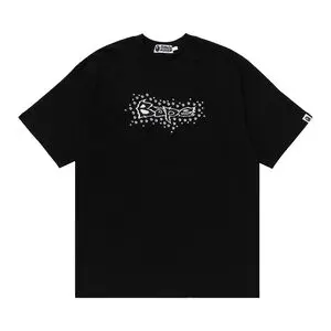 A BATHING APE Studs Logo Relaxed Fit Tee - Black