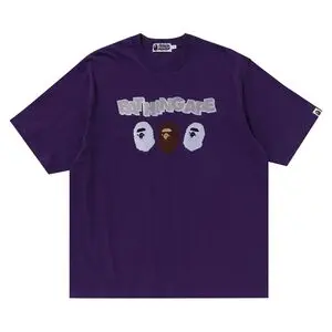 BAPE Triple Ape Head Relaxed Fit Tee 'purple' Purple