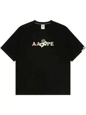 A BATHING APE Aape * Cherry-print T-shirt - Black