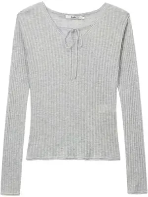 B+AB Ribbed-knit Top - Grey