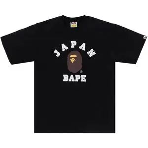 A BATHING APE Japan College City Tee - Black