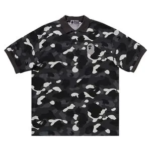 A BATHING APE City Camo Large Ape Head Polo Relaxed Fit - Black